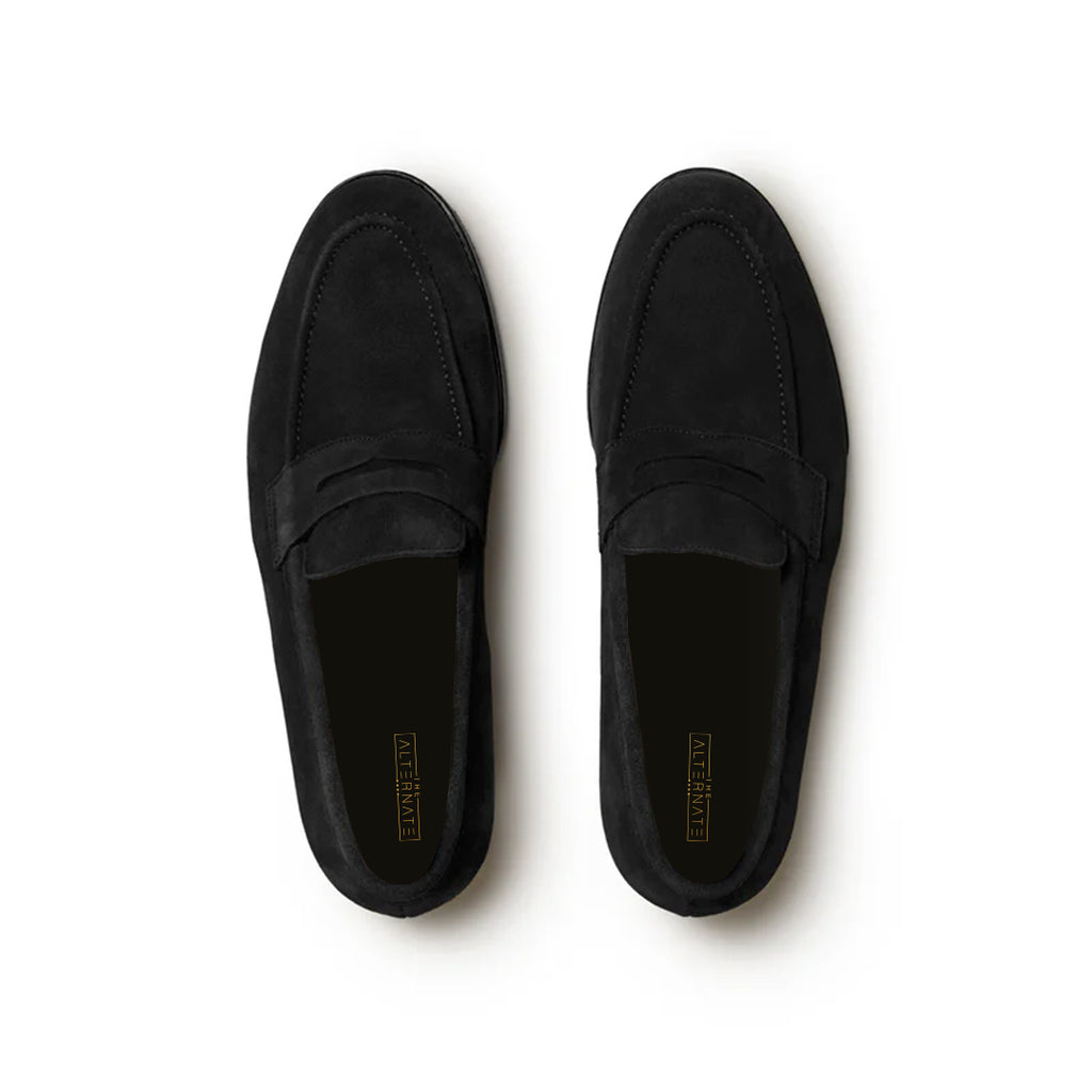 Suede loafers - Black – The Alternate