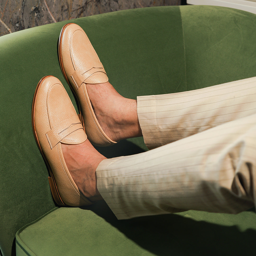 PENNY LOAFERS- BEIGE – The Alternate